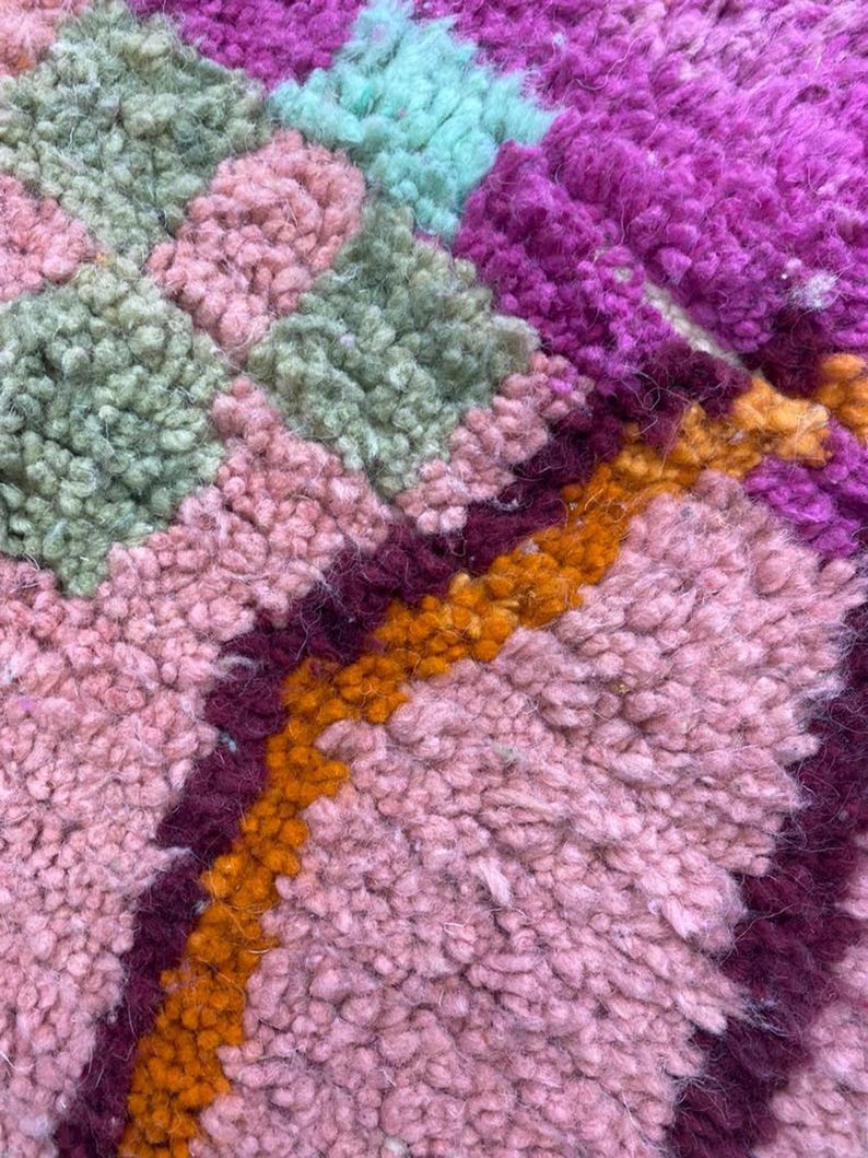 Moroccan Wool Rug - Small Handmade Boho Carpet, Soft Texturen, - Etsy