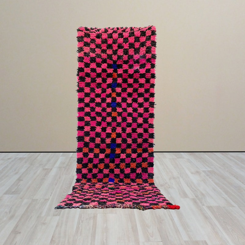 Checkered Rug Runner - Etsy