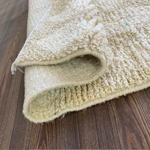 Handmade Moroccan Berber Rug, Beige and White Wool Diamond Rug, Custom ...