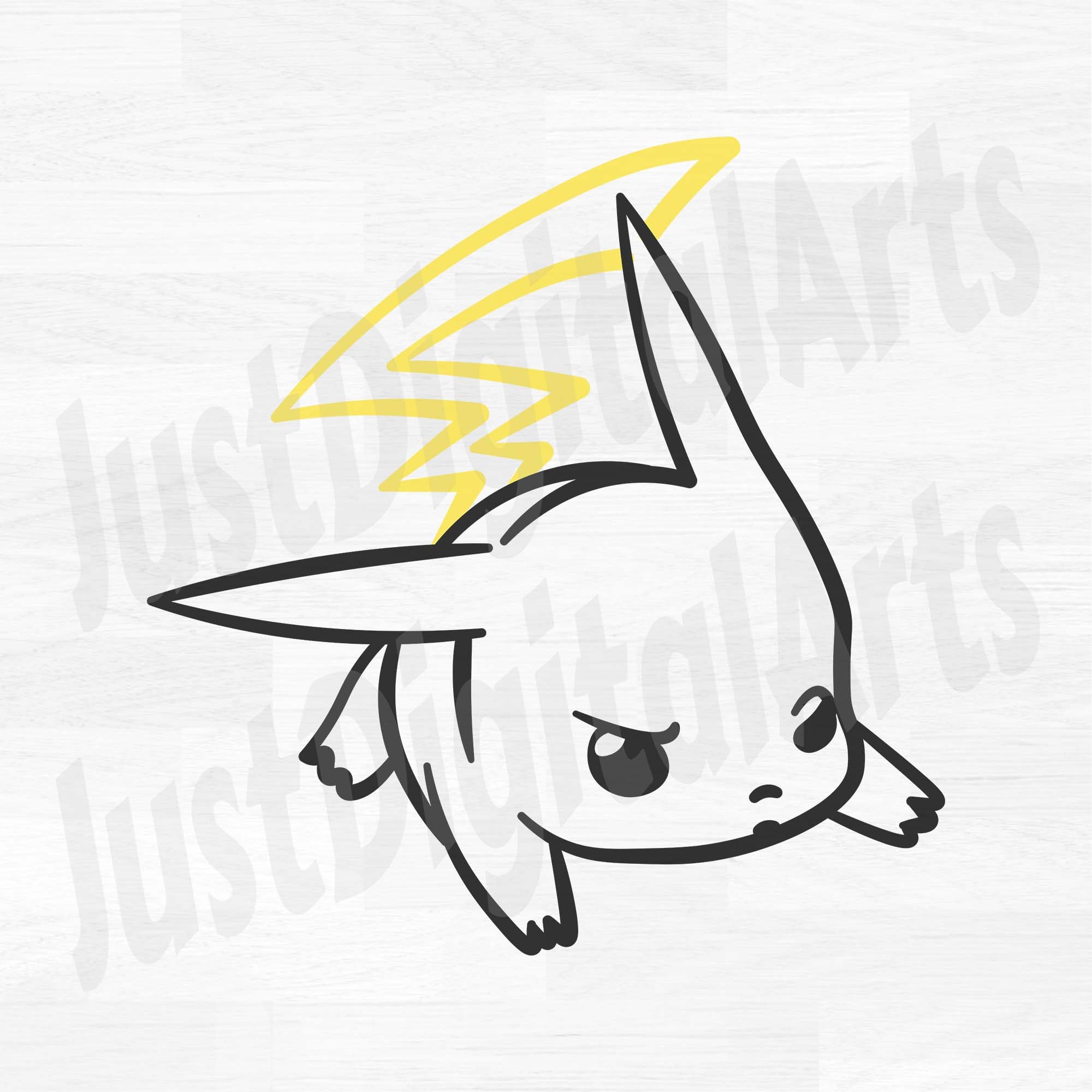 Running Pikachu Silhouette