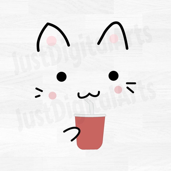 Cat Drinking Digital Download Instant Download Svg Png - Etsy