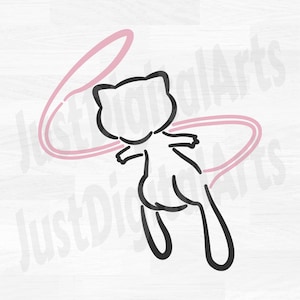 Mew Outline Digital Download Instant Download Svg Png - Etsy Australia