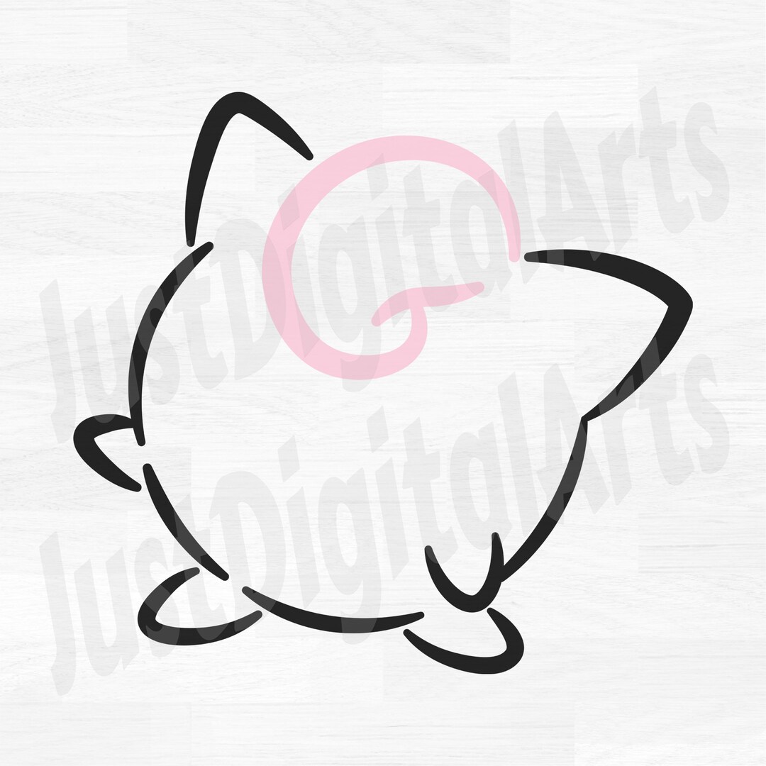 Jigglypuff Outline Digital Download Instant Download Svg - Etsy