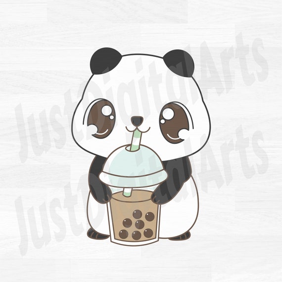 Panda Drinking Bubble Tea Digital Download Instant - Etsy