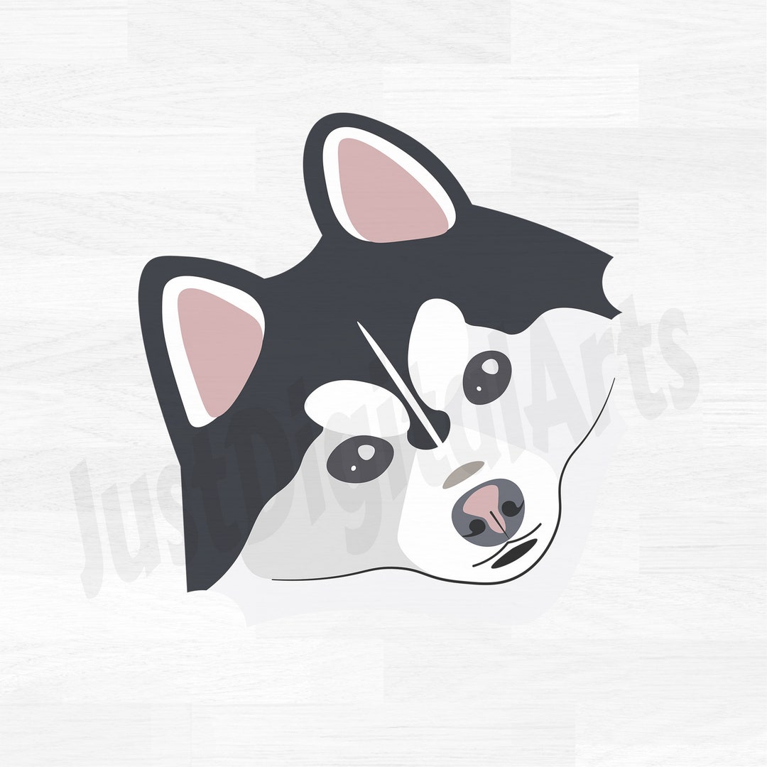 Cute Pomsky Face - Digital Download, Instant Download, Svg, Png, Jpg ...