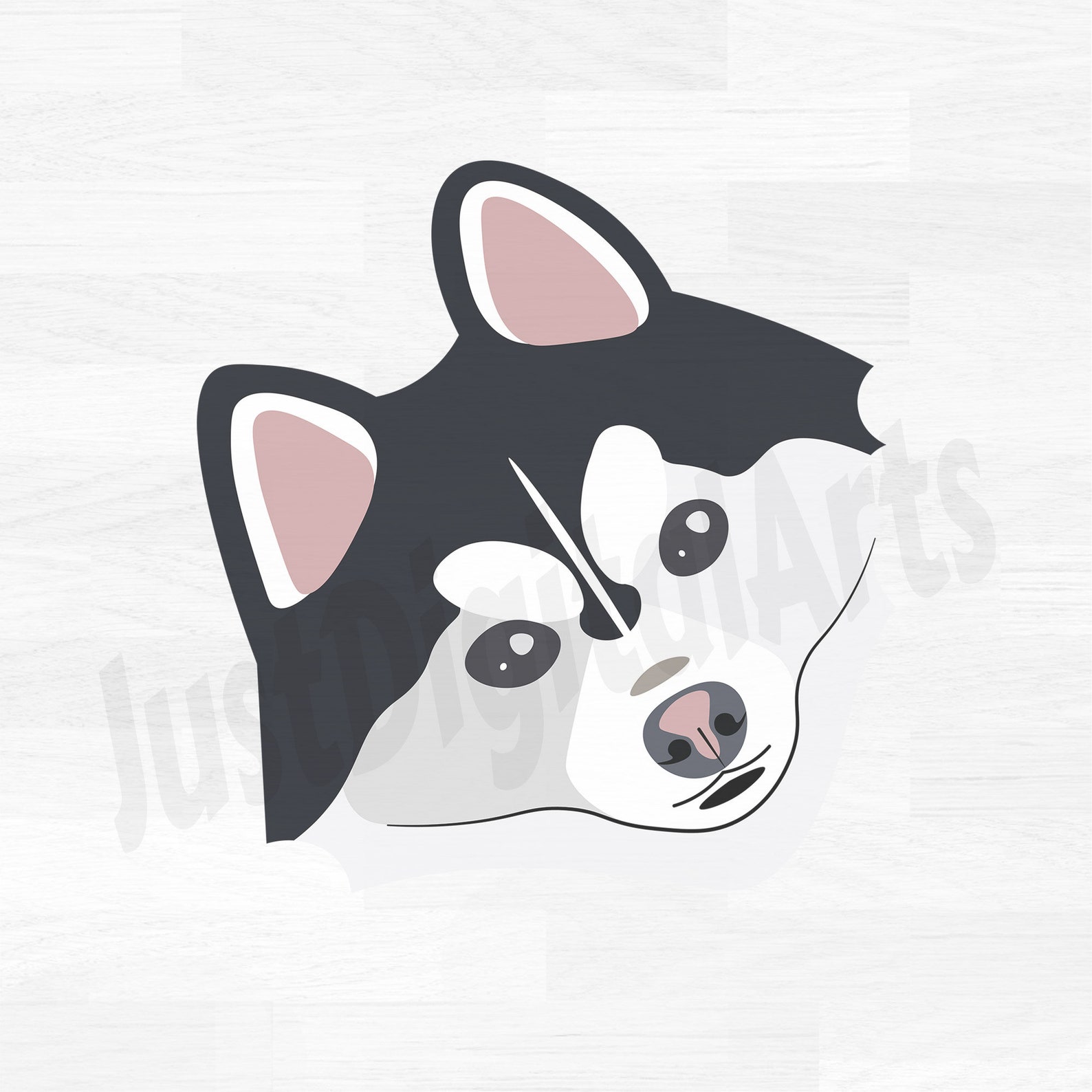 Cute Pomsky Face Digital Download Instant Download Svg | Etsy