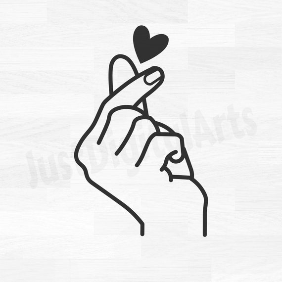 Korean Finger Heart Sign Digital Download Instant Download - Etsy Canada