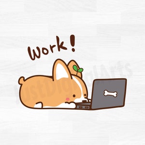 Work Corgi - Digital Download, Instant Download, Svg, Png, Jpg Included ...