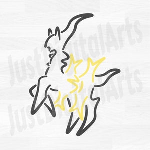 Arceus Pokemon Outline Digital Download, Instant Download, Svg, Png ...