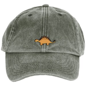 Embroidered Vintage Washed Dinosaur Cap, Custom Cap, Cute Animal Cap ...
