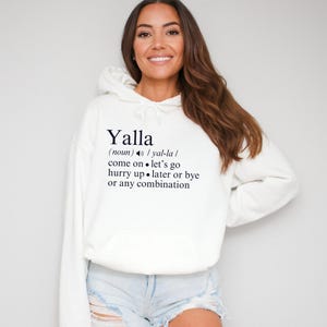 Funny Yalla Arabic Definitions Hoodie, Custom Arabic Hoodie, Arabic ...
