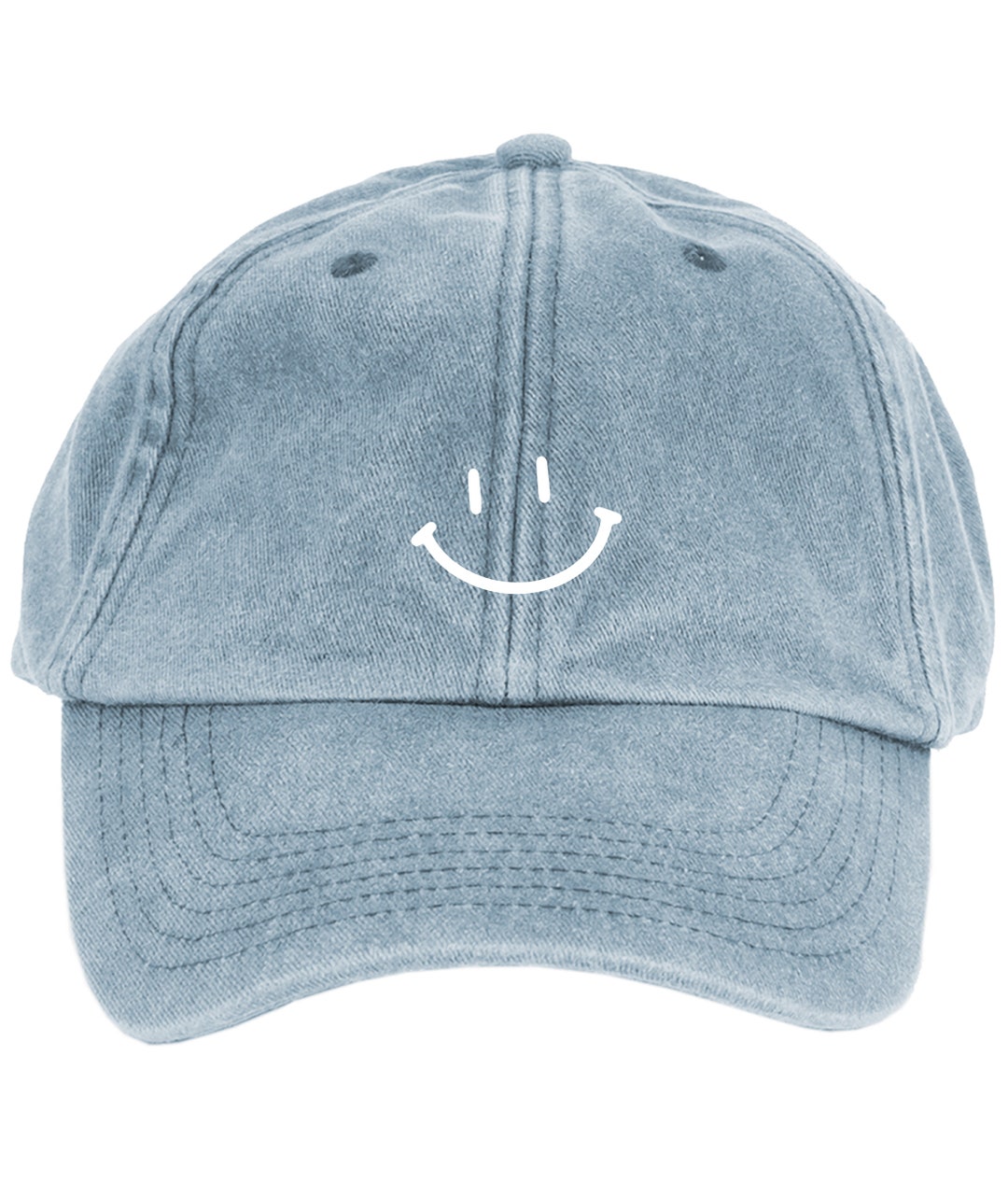 Embroidered Vintage Washed Smiley Face Cap, Custom Cap, Custom ...