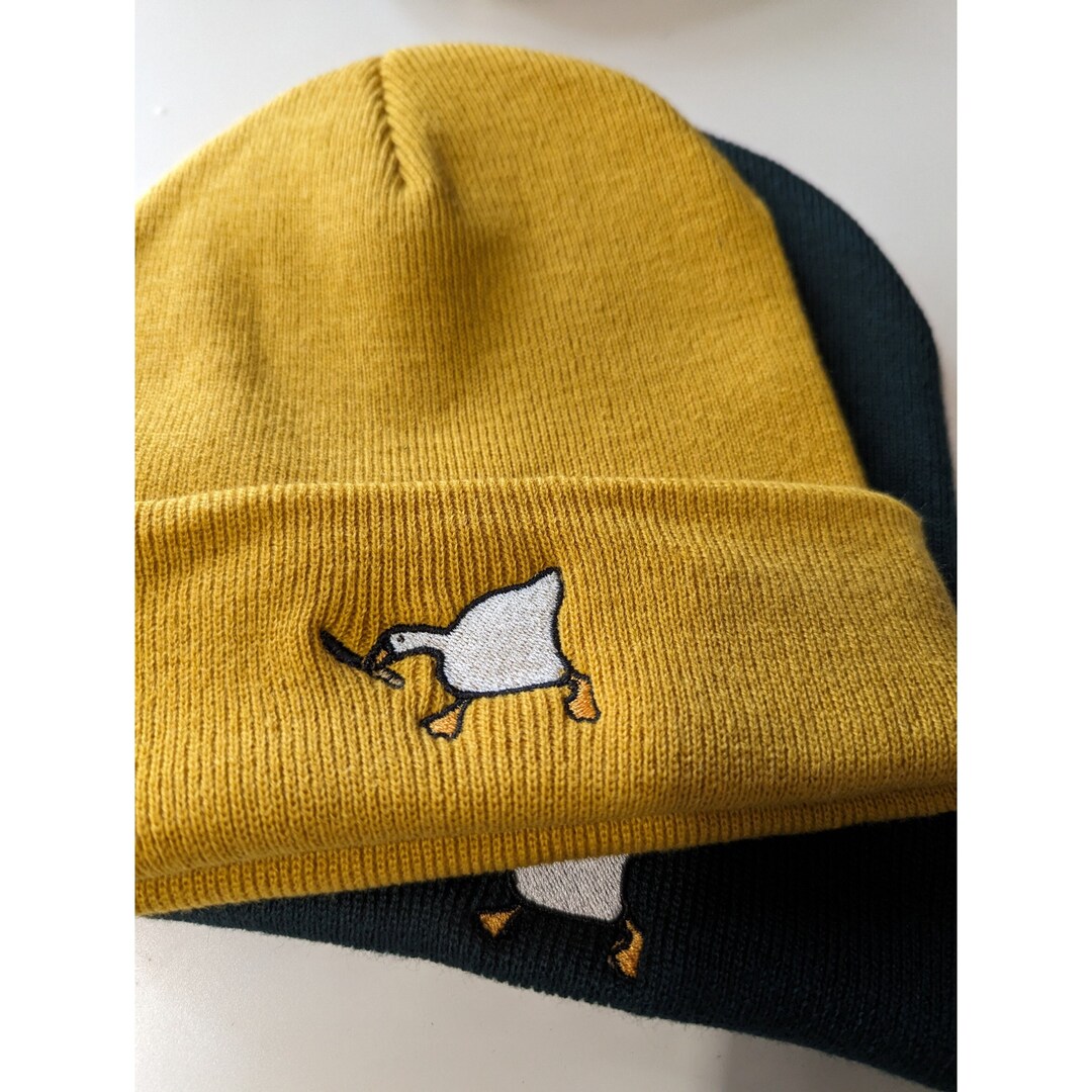 Funny Murder Goose Embroidered Beanie, Goose Beanie, Duck Beanie, Goose ...