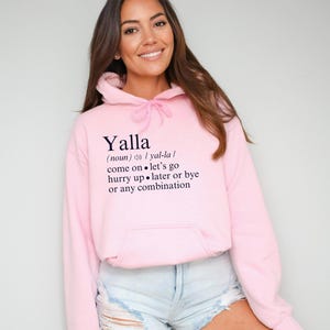 Funny Yalla Arabic Definitions Hoodie, Custom Arabic Hoodie, Arabic ...