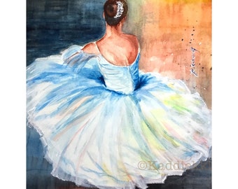 M. M. Roe Maggie Signed Original Watercolor Ballerina Dancers Dated ...