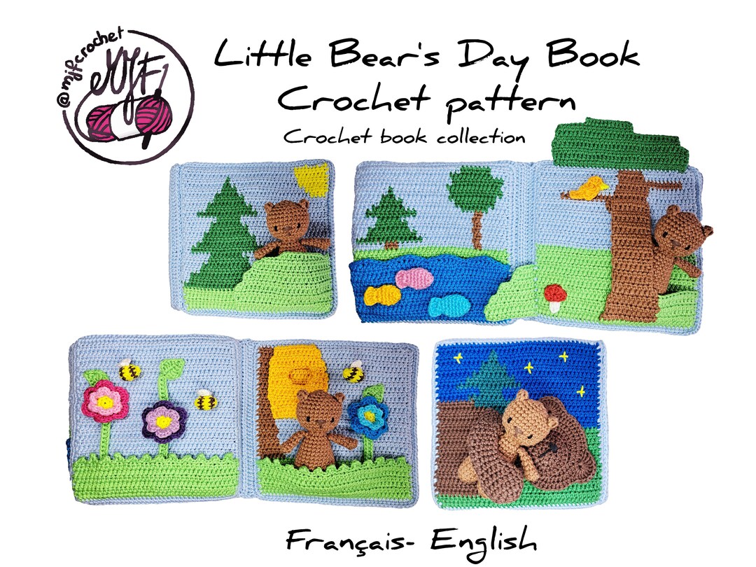 Little BEAR' S Day BOOK Crochet PATTERN - Etsy