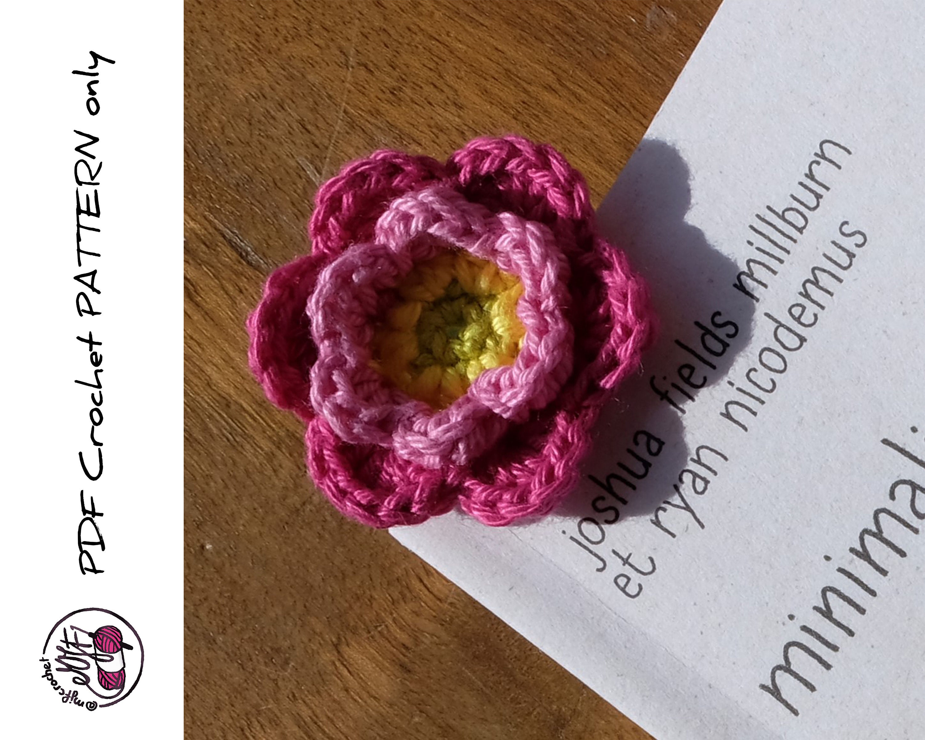 Patron Au Crochet MARQUE-PAGE FLEUR - Etsy
