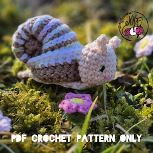 Little SNAIL Goes Back Into His Shell Crochet PATTERN - Etsy