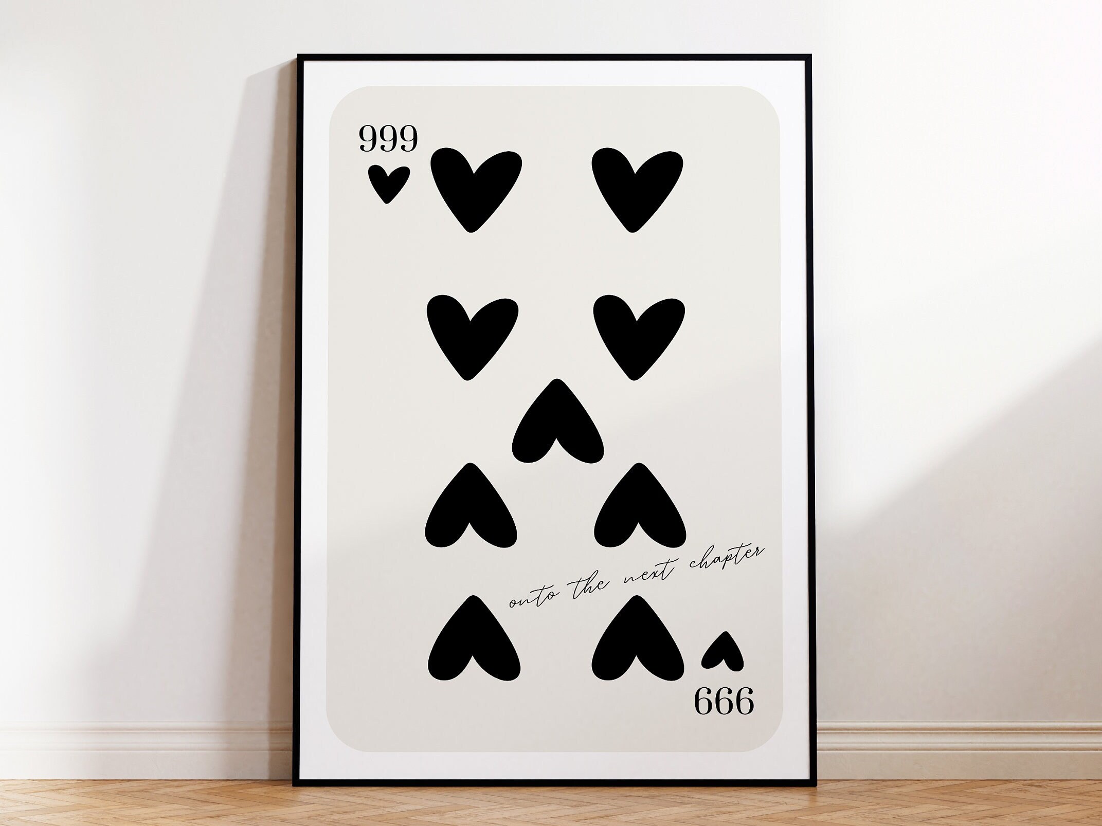 Playing Card Print, Angel Number 999 Poster Instant Digital Download ...