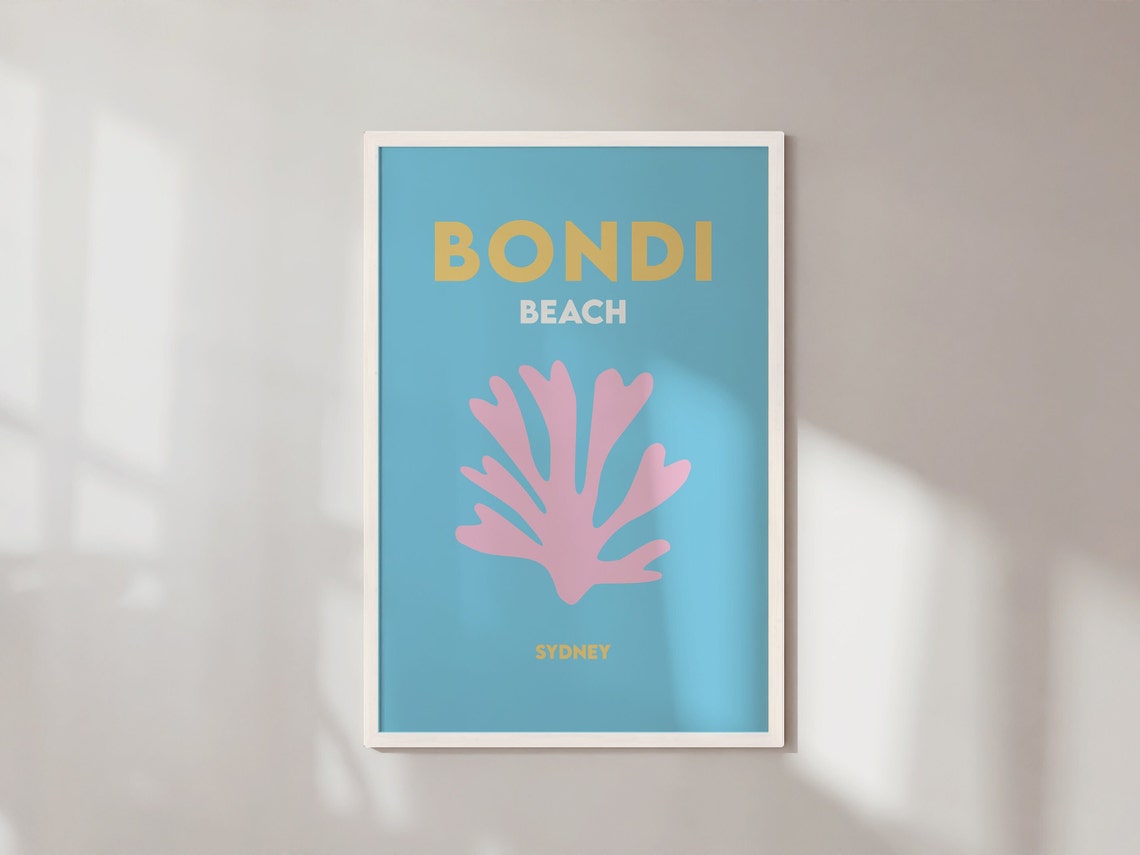 Bondi Beach Print Poster Instant Digital Download, Minimalist Poster ...