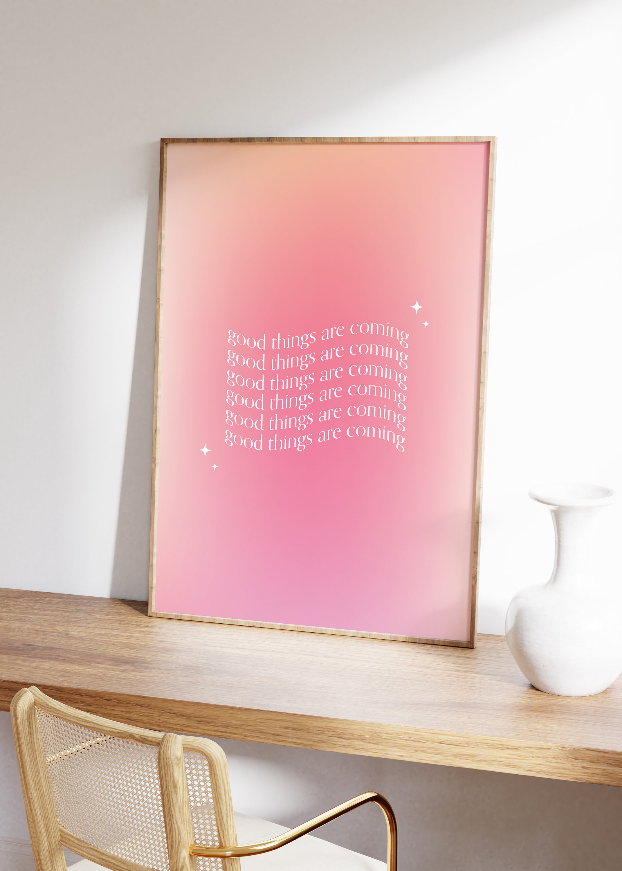 Good Things Are Coming Print Instant Digital Download Poster, Gradient ...