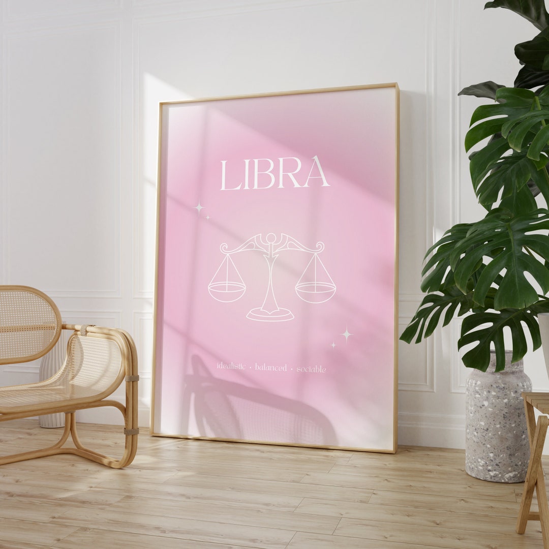 Libra Print Instant Digital Download Poster, Gradient Libra Poster ...
