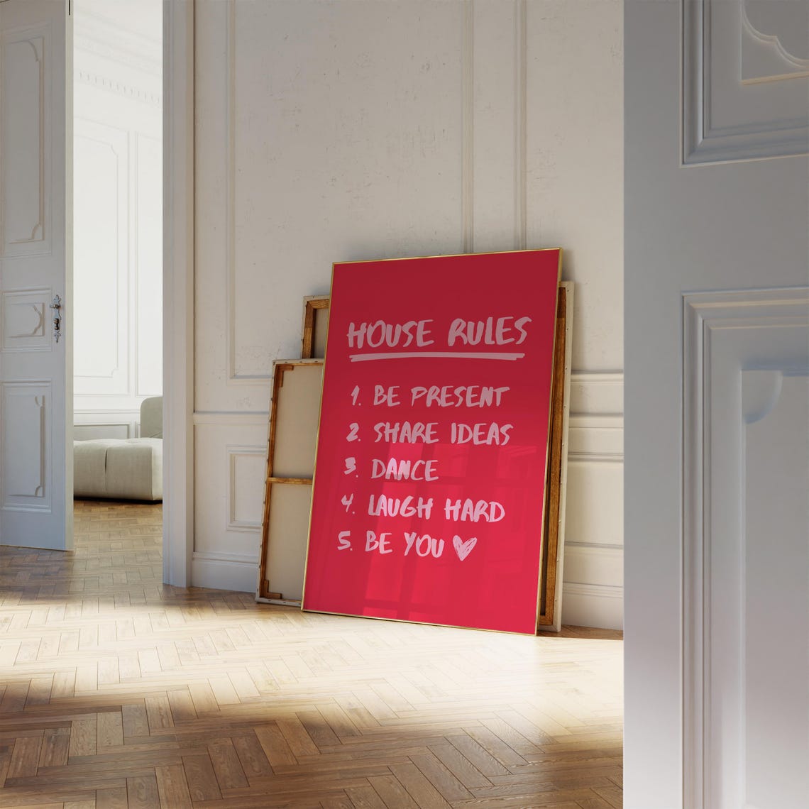 House Rules Poster Print • Home Quote Wall Art • House Rules List Wall ...