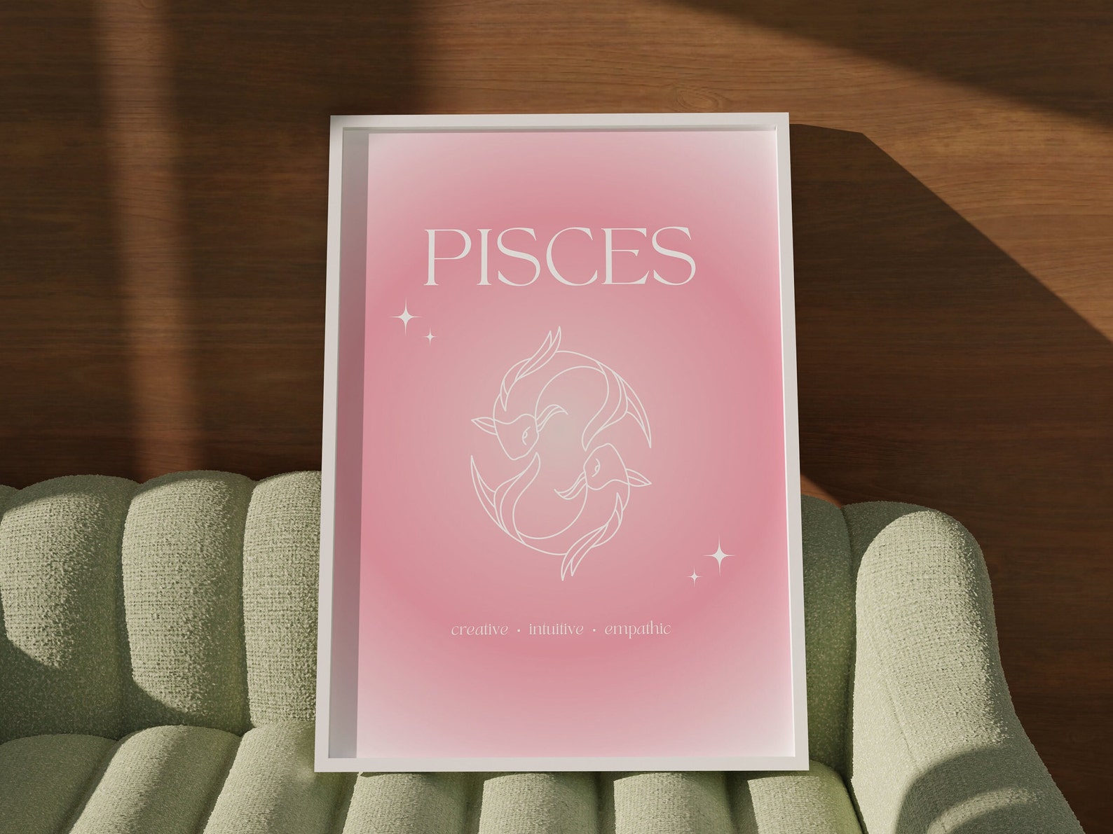 Pisces Print Instant Digital Download Poster, Gradient Pisces Poster ...