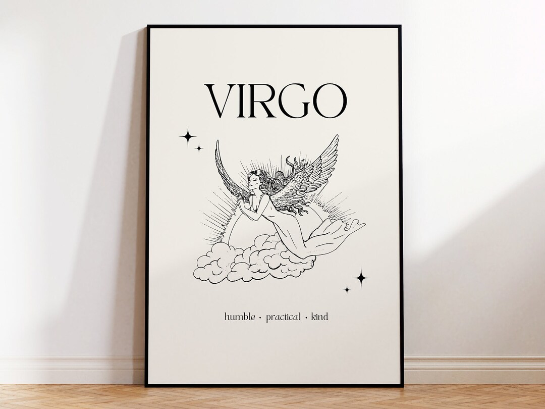 Virgo Print Instant Digital Download Poster, Minimalist Virgo Poster ...
