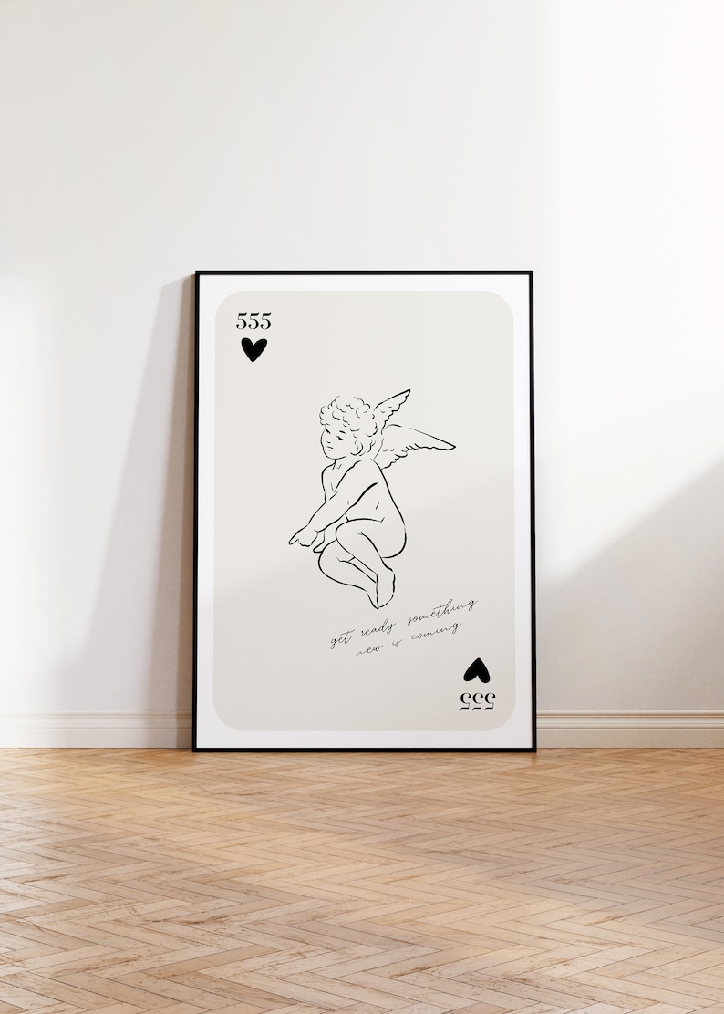 Angel Number 555 Playing Card Print Poster Instant Digital Download ...