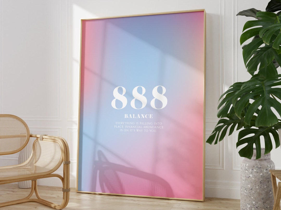 Angel Number 888 Poster Instant Digital Download Poster, Aura Poster ...
