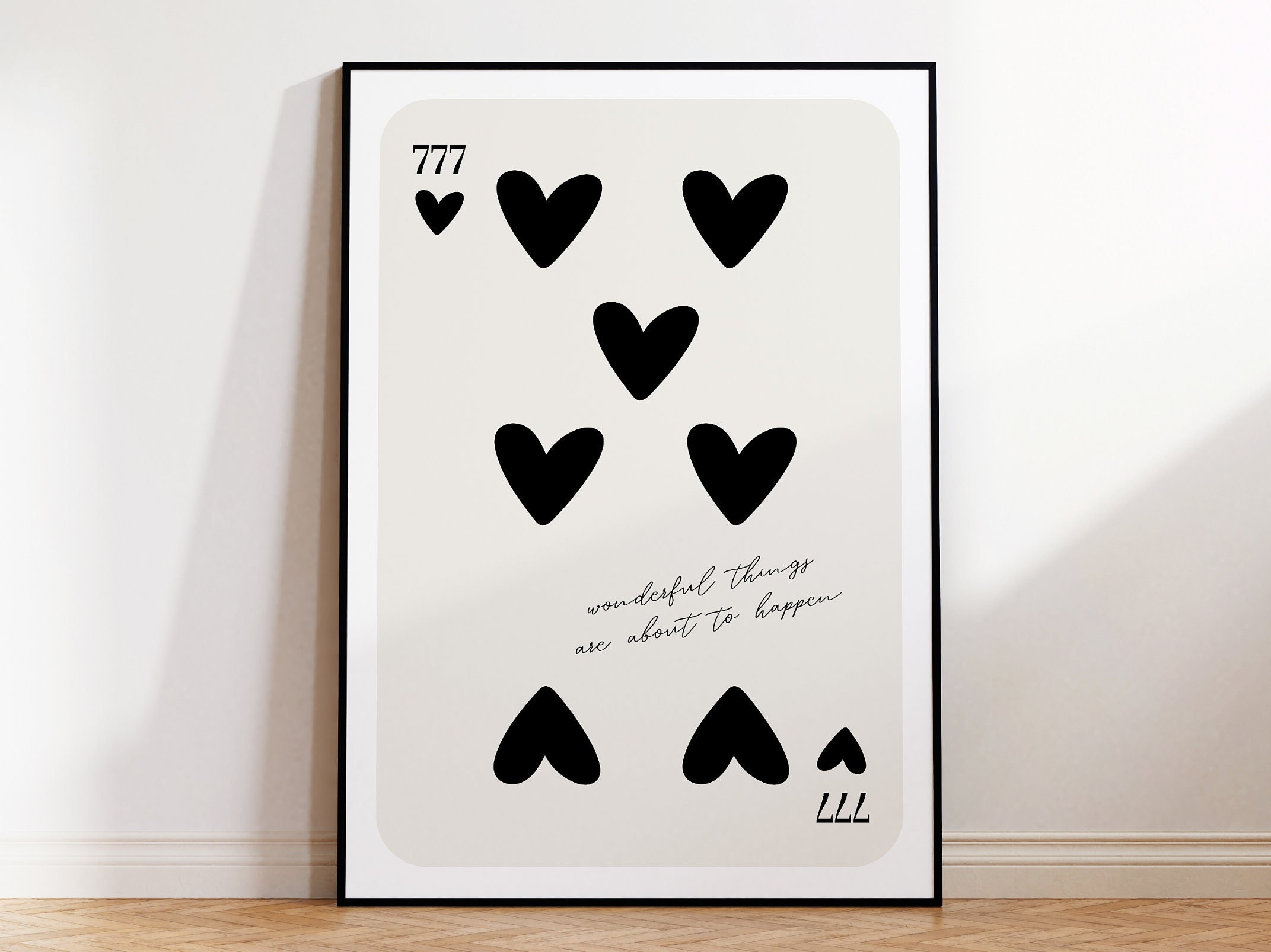 Playing Card Print, Angel Number 777 Poster Instant Digital Download ...