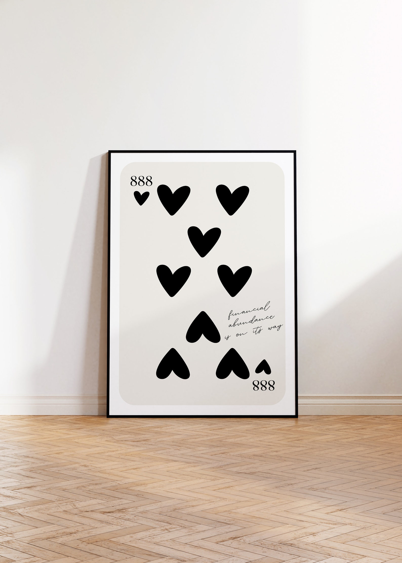Playing Card Print, Angel Number 888 Poster Instant Digital Download ...