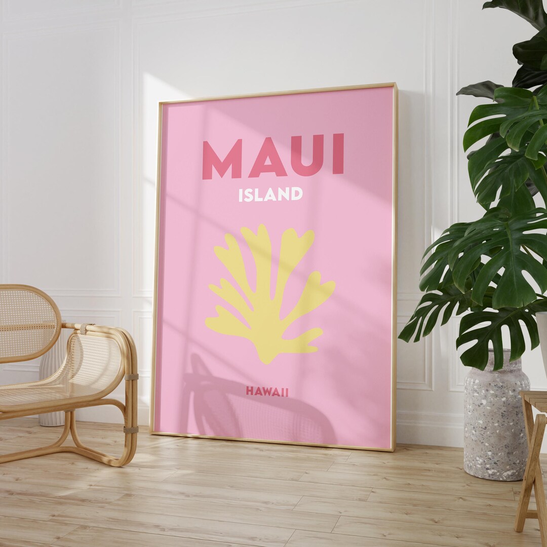 Maui Island Print Instant Digital Download, Minimalist Poster, Hawaii ...