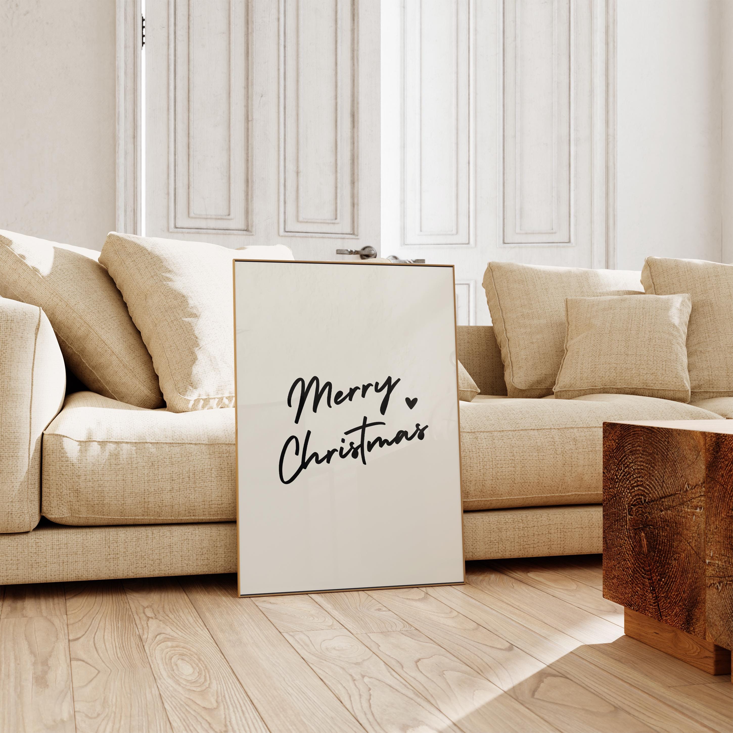 Trendy Christmas Print, Merry Christmas, Christmas Wall Art, Holiday ...