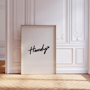 Howdy Poster Print Vintage Cowboy Wall Art Retro Cowgirl Prints Trendy ...