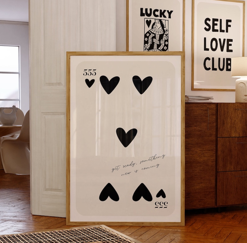 Playing Card Print, Angel Number 555 Poster Instant Digital Download ...