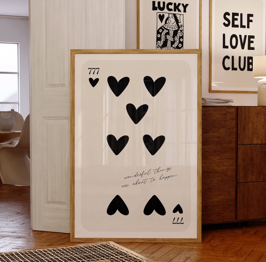 Playing Card Print, Angel Number 777 Poster Instant Digital Download ...
