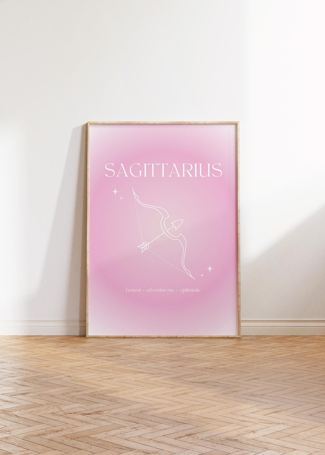 Sagittarius Print Instant Digital Download Poster, Gradient Sagittarius ...
