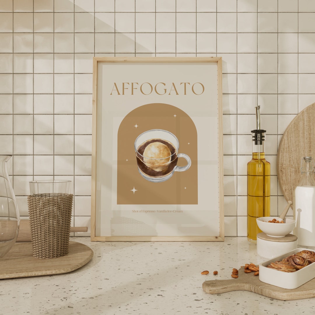 Affogato Coffee Print • Coffee Poster • Coffee Nook Wall Art Print ...