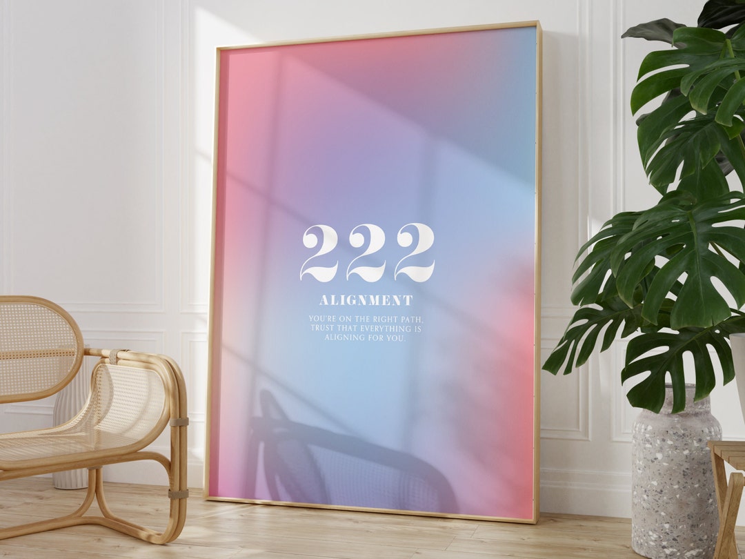 Angel Number 222 Poster Instant Digital Download Poster, Aura Poster ...