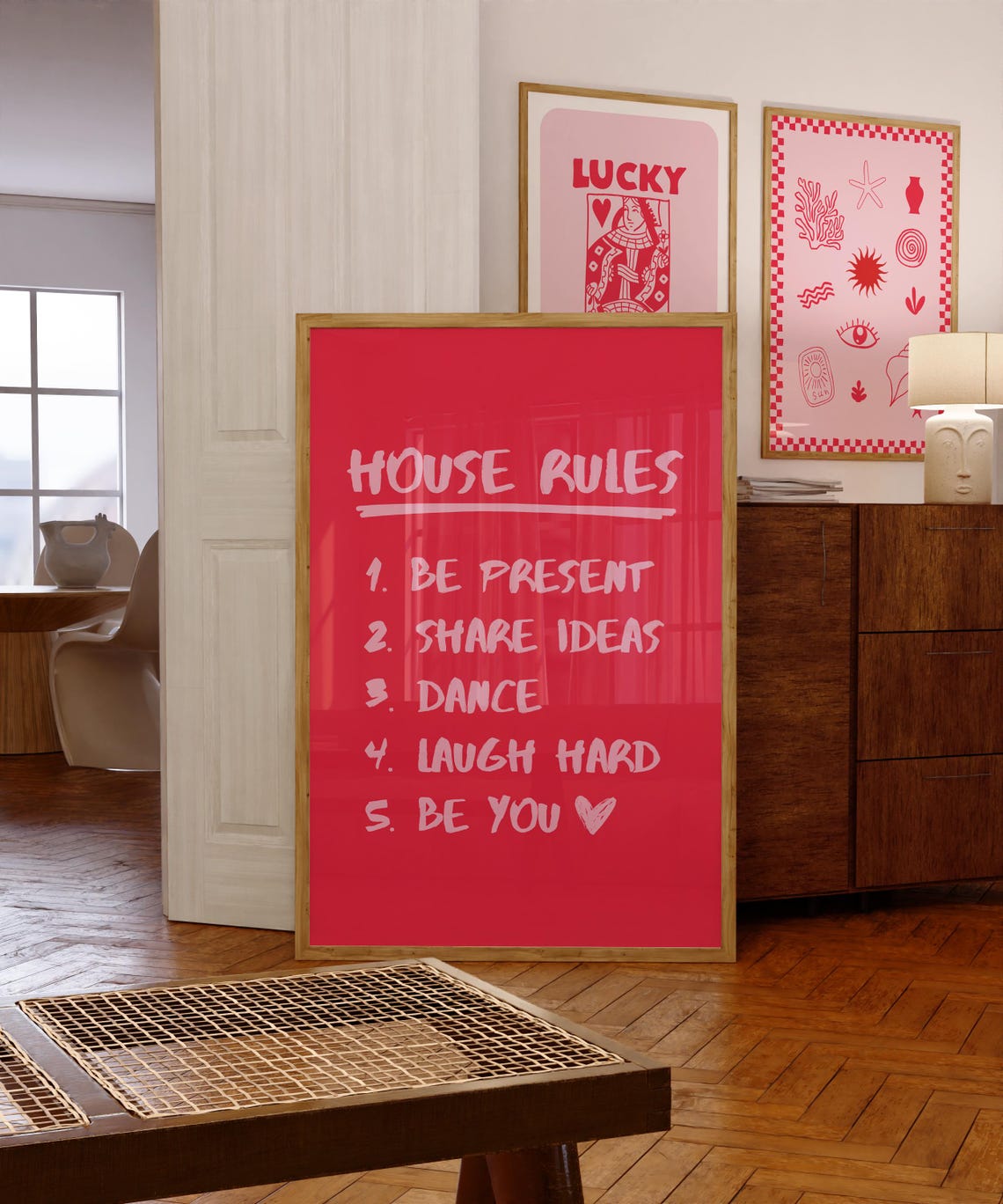 House Rules Poster Print • Home Quote Wall Art • House Rules List Wall ...
