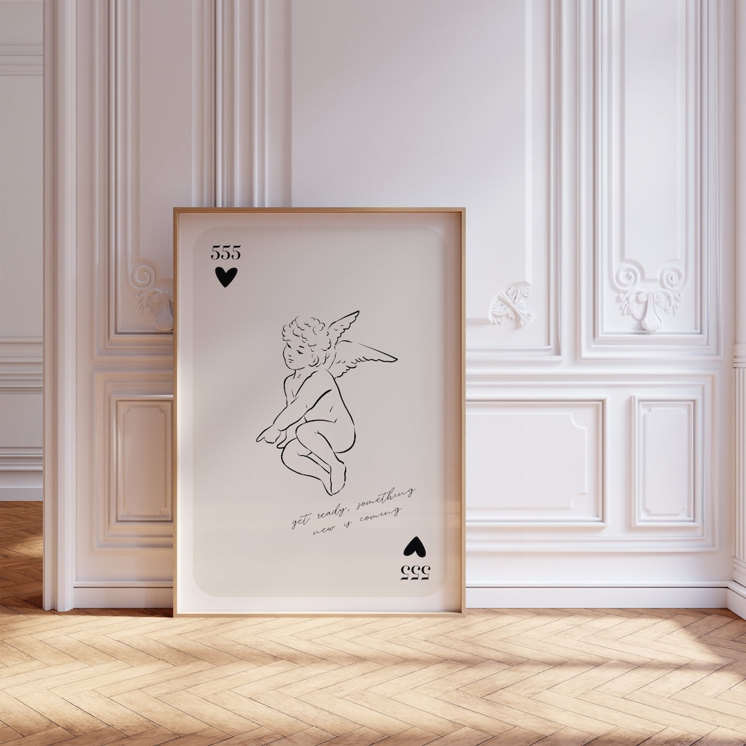 Angel Number 555 Playing Card Print Poster Instant Digital Download ...