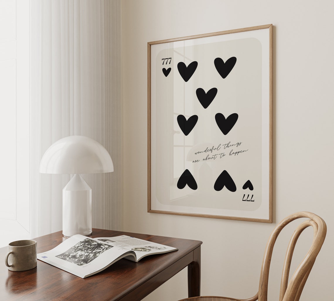 Playing Card Print, Angel Number 777 Poster Instant Digital Download ...