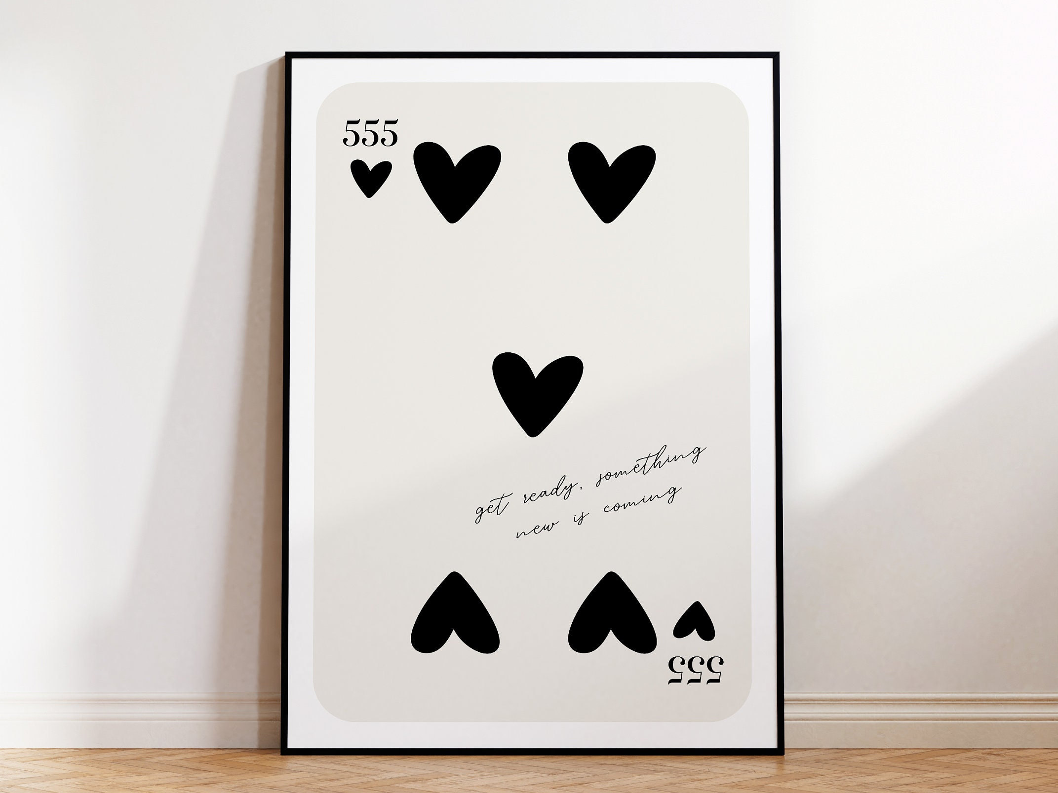 Playing Card Print, Angel Number 555 Poster Instant Digital Download ...