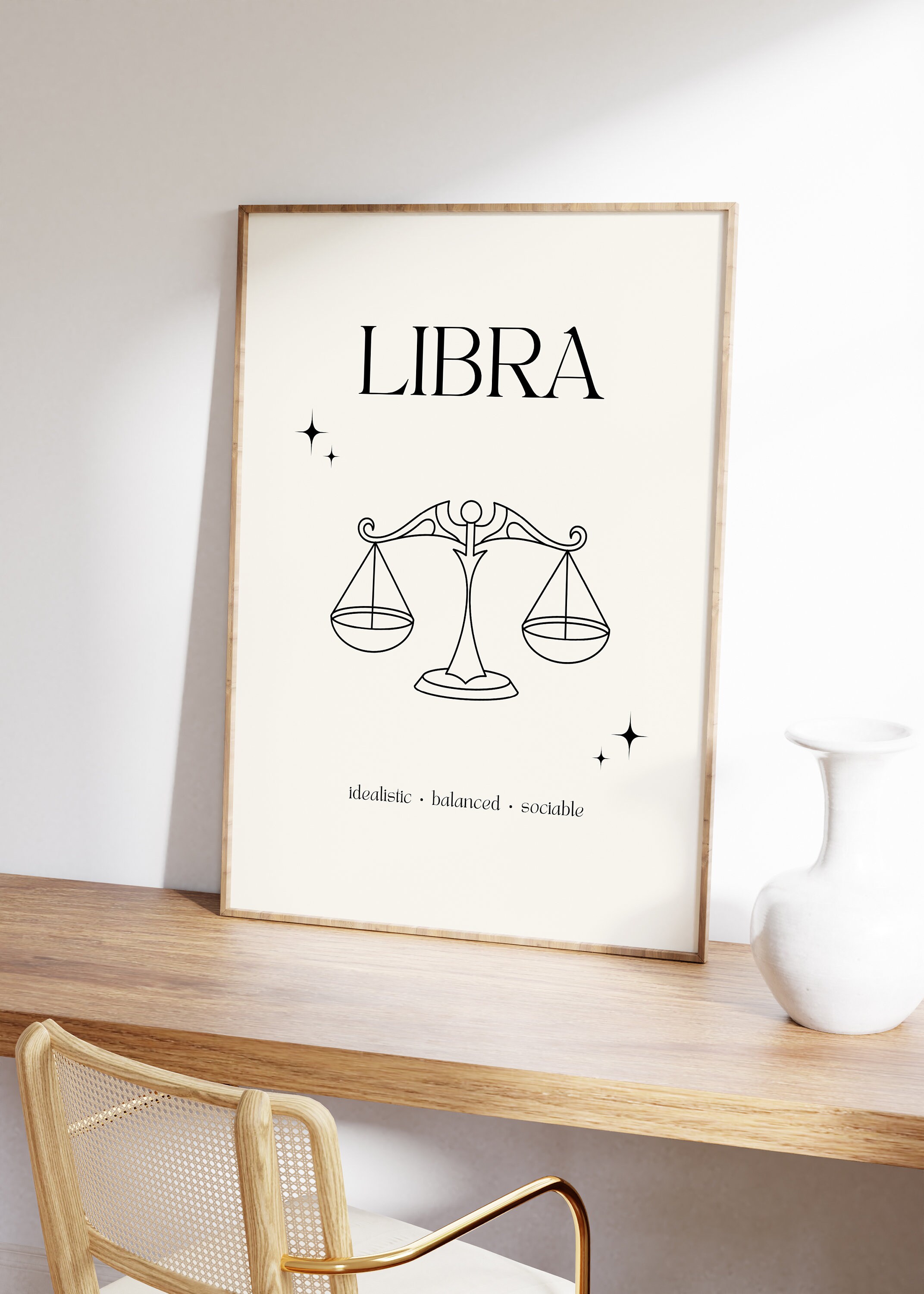 Libra Print Instant Digital Download Poster, Minimalist Libra Poster ...