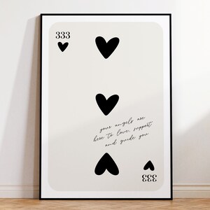 Playing Card Print, Angel Number 333 Poster Instant Digital Download ...