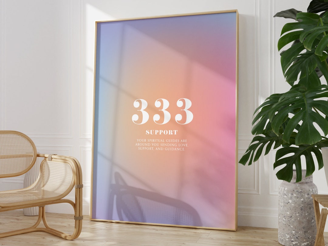 Angel Number 333 Poster Instant Digital Download Poster, Aura Poster ...