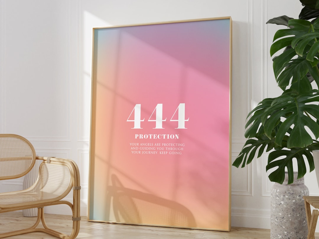 Angel Number 444 Poster Instant Digital Download Poster, Aura Poster ...