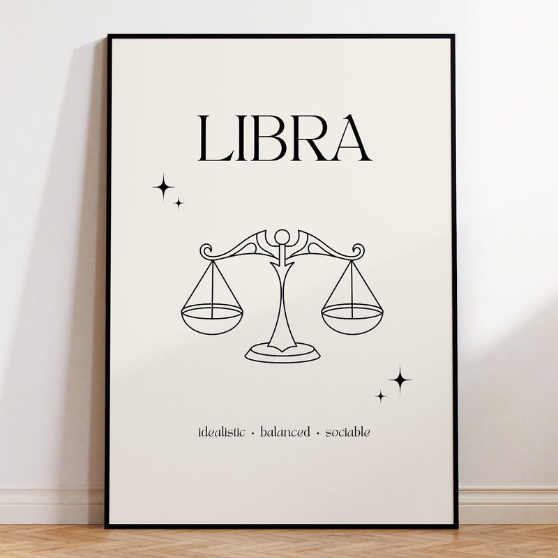 Libra Print - Etsy